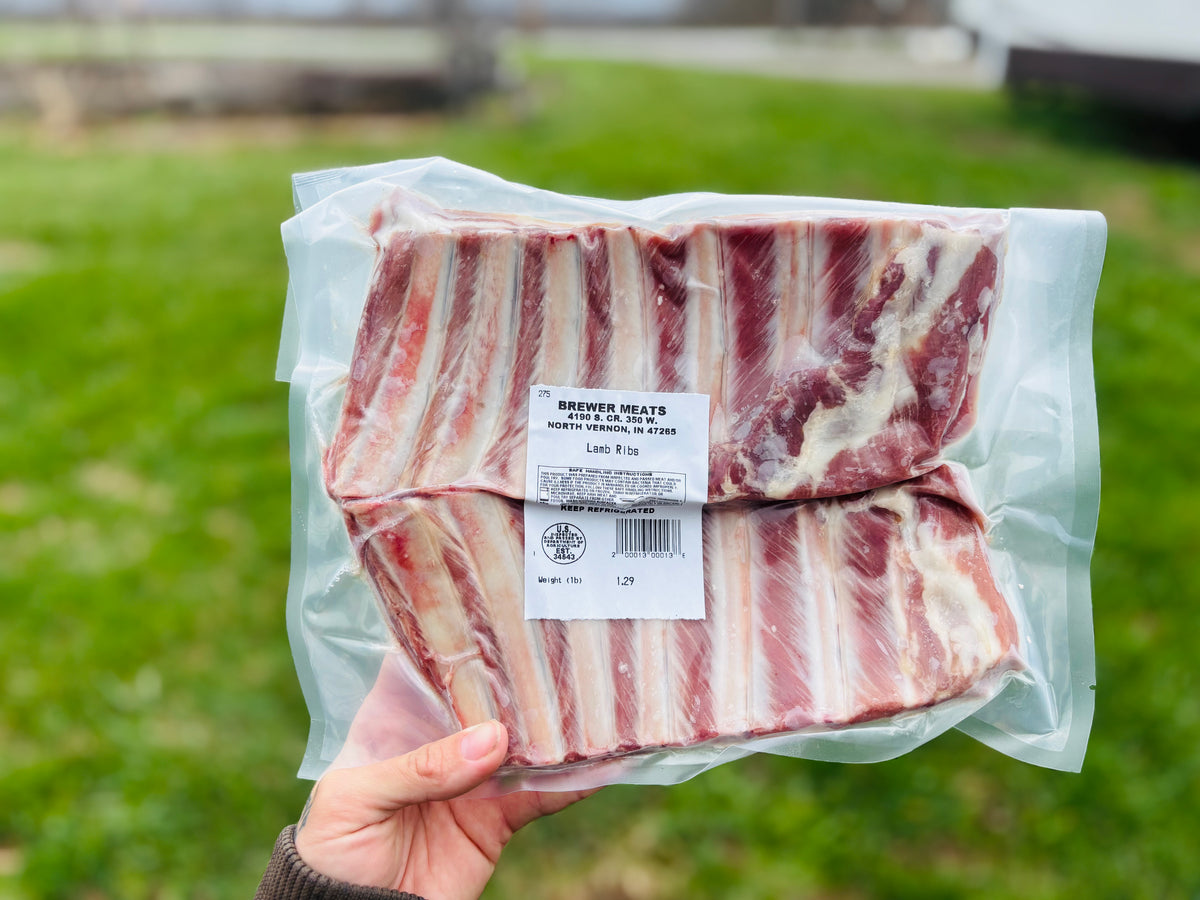 Grass-Fed Grass-Finished Lamb Ribs – Faul Family Riverside Farm